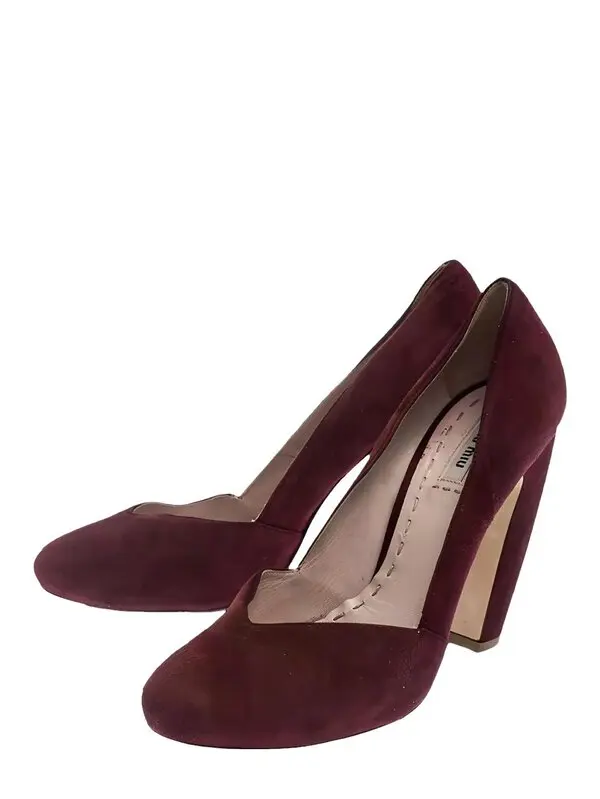 Miu Miu 120mm Suede Pumps - Red
