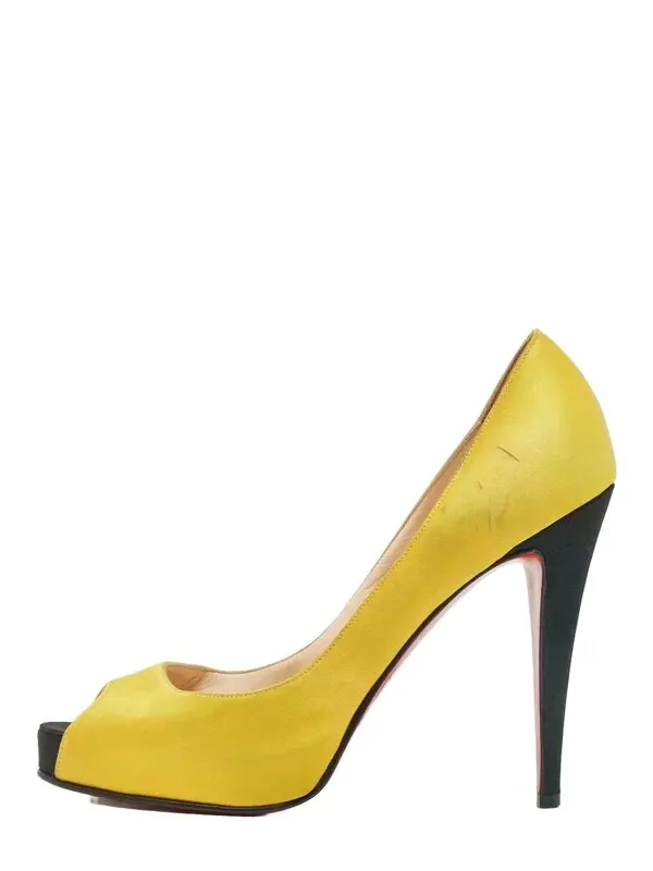 CHRISTIAN LOUBOUTIN 125mm Satin Sandals - Yellow