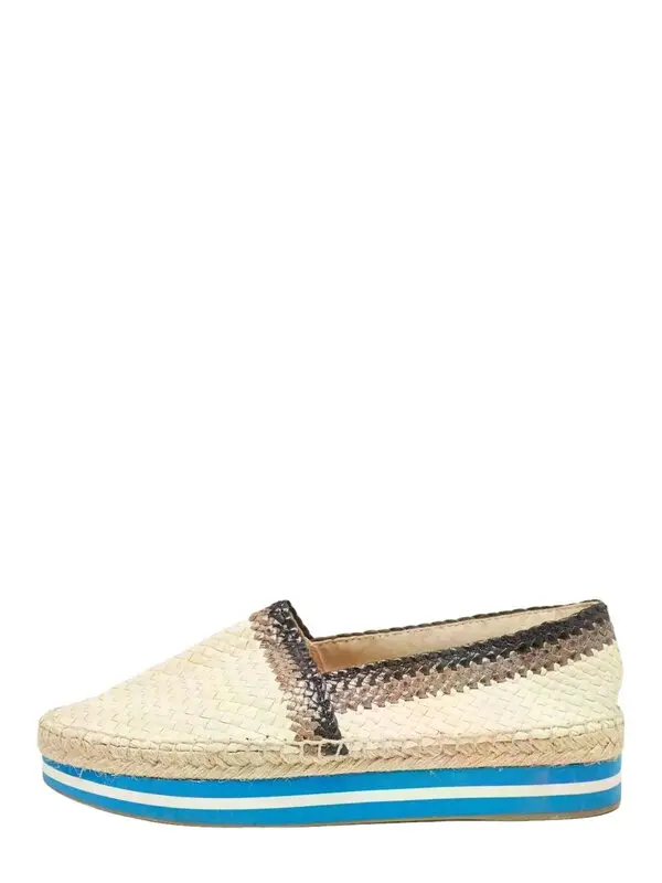 Prada Woven Platform Espadrilles - Neutrals