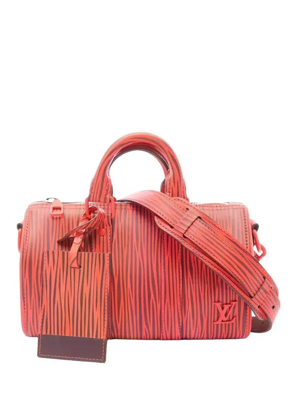 LOUIS VUITTON Keepall Bandouliere 25 Handbag - Red