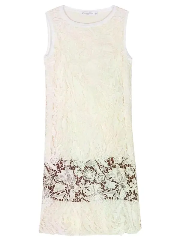 Dior 2010s Laced Mini Dress - White