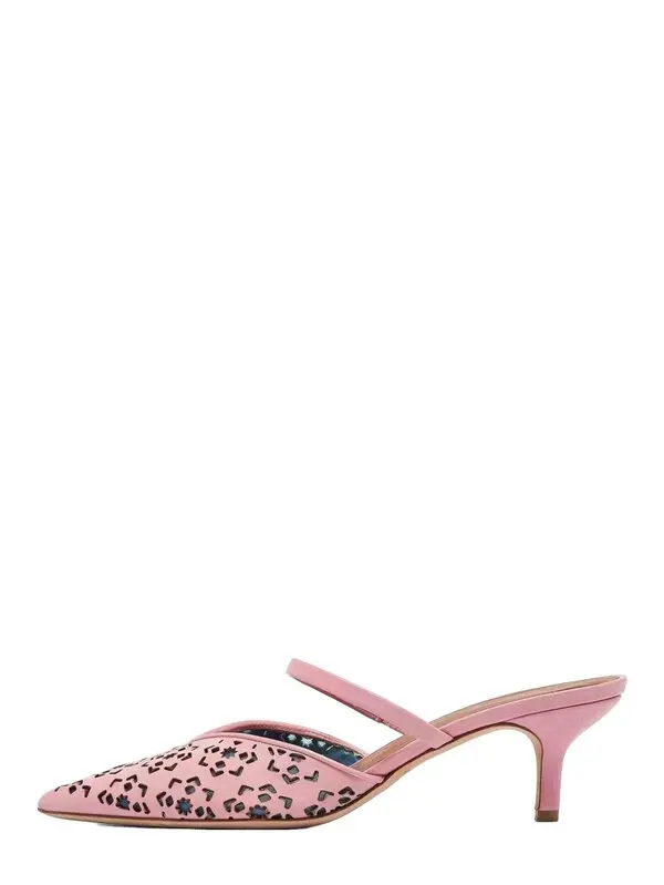 MALONE SOULIERS Leather Heeled Mules - Pink