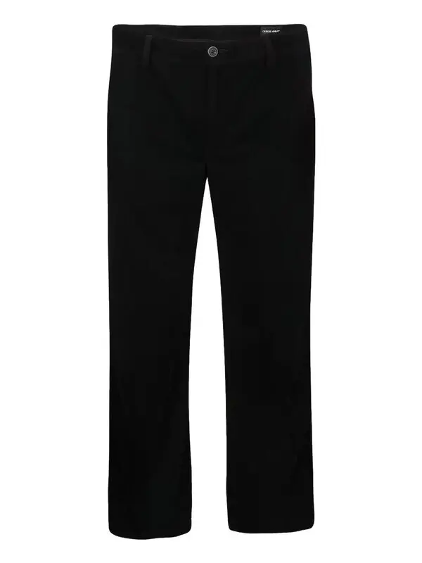 Giorgio Armani Chevron Velvet Trousers - Black