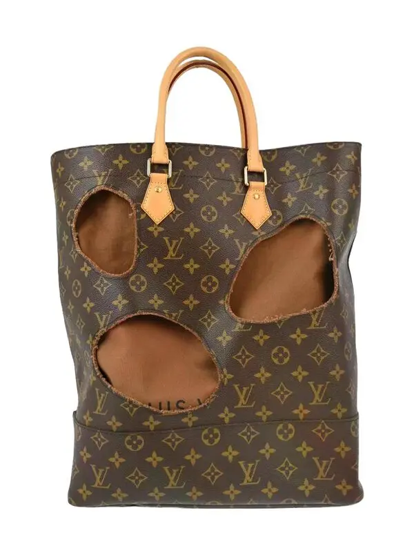 LOUIS VUITTON X Comme Des Garçons 2014 With Holes Tote Bag - Brown
