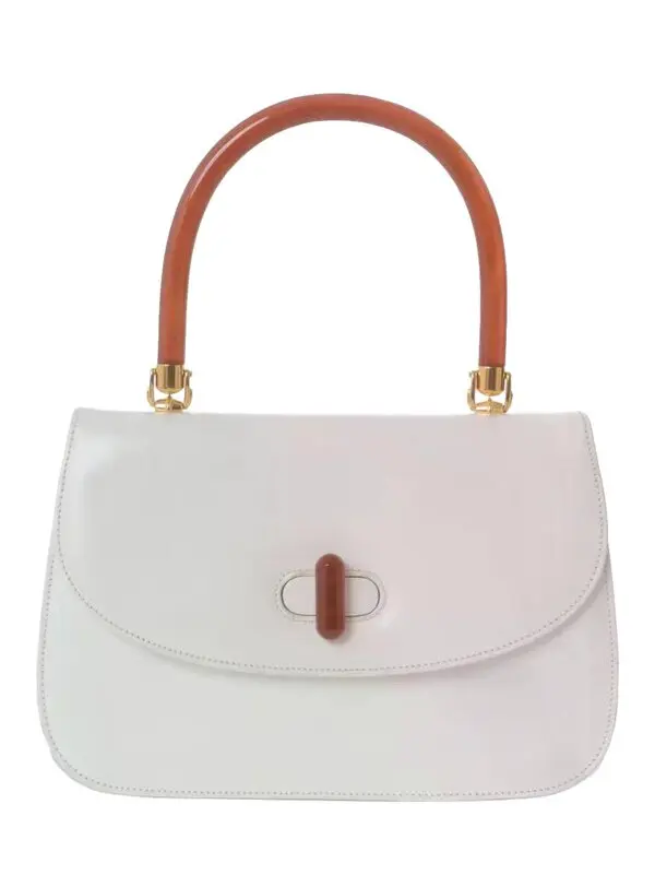 Gucci 1960s Leather Tote Bag - White