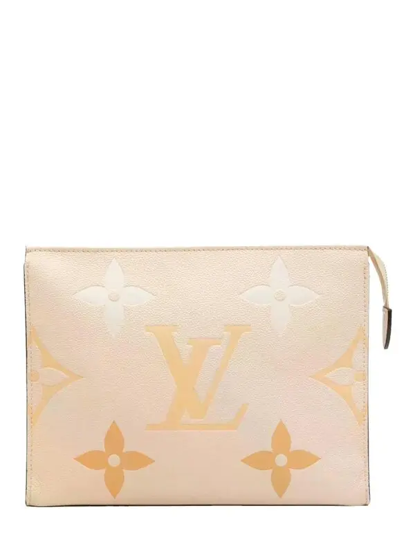 LOUIS VUITTON Monogram Empreinte Giant The Pool Toiletry Pouch 26 Clutch Bag - Brown