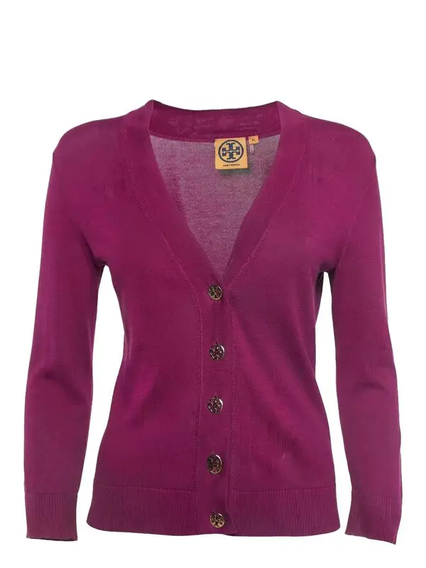 Tory Burch Button Cardigan - Purple