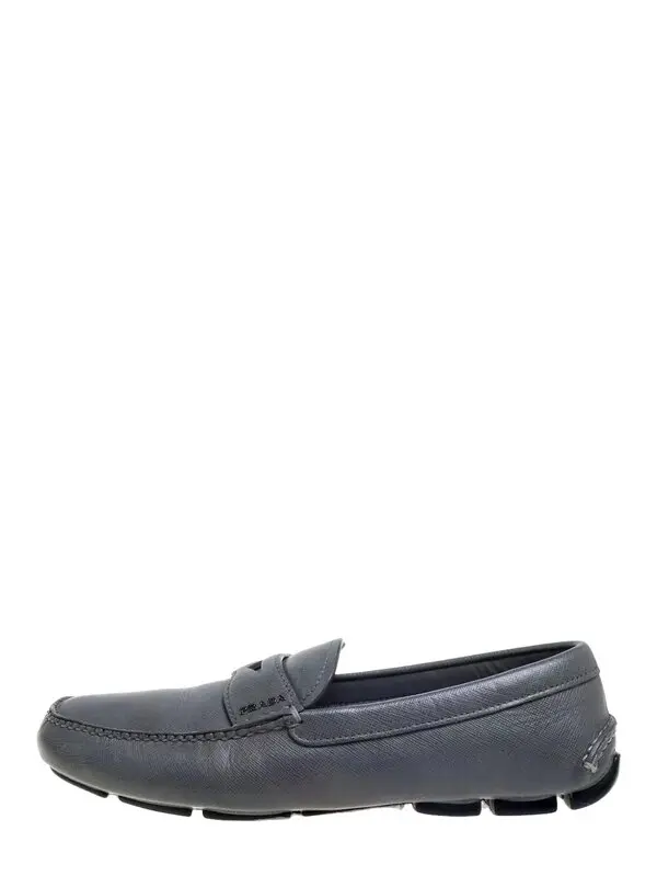 Prada Leather Loafers - Grey