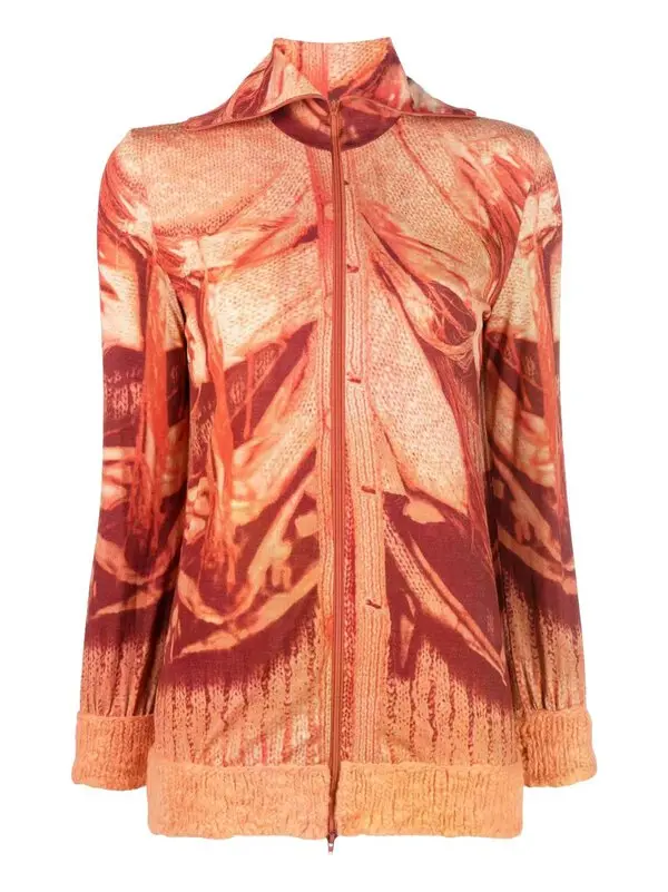 Jean Paul Gaultier 2000s Trompe L'oeil Cardigan - Orange