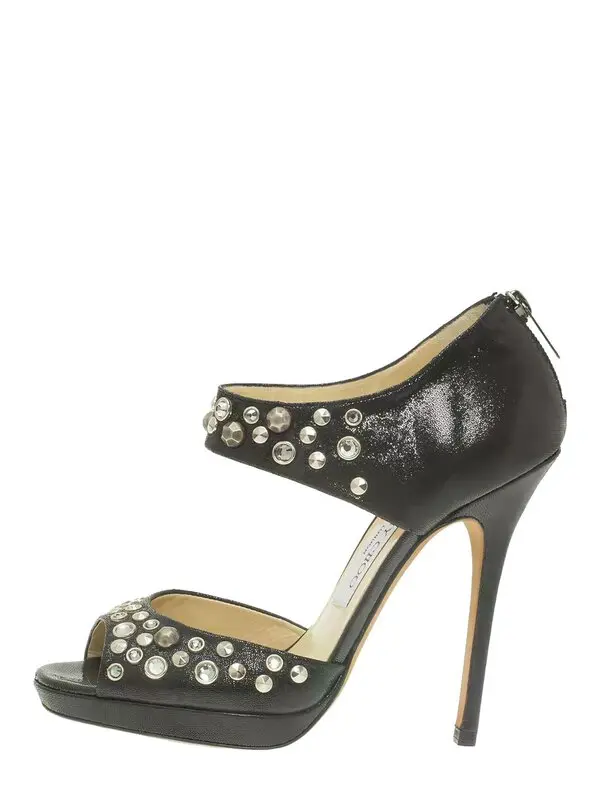 JIMMY CHOO 120mm Stud-embellished Sandals - Black
