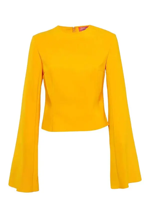 Solace London Bell-sleeve Top - Orange