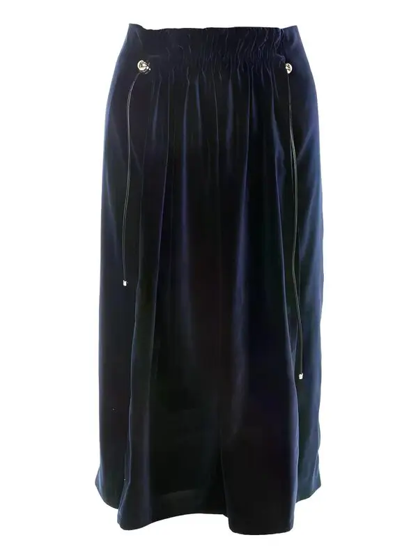 Carven Velvet Midi Skirt - Blue