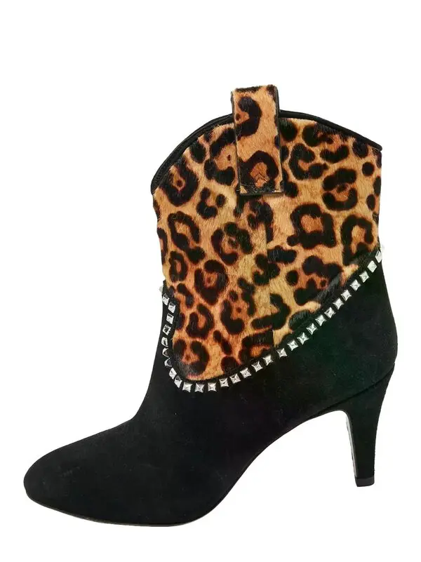 Marc Jacobs Leopard-print Studded Boots - Brown