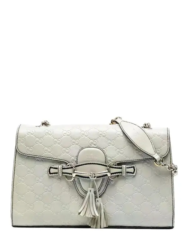 Gucci Medium Sima Emily Shoulder Bag - White