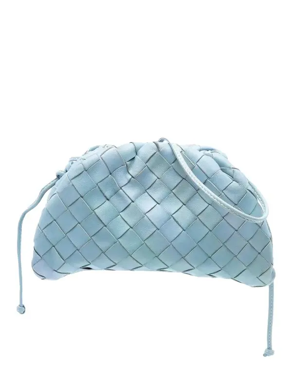 Bottega Veneta Nappa Intrecciato The Mini Pouch Crossbody Bag - Blue
