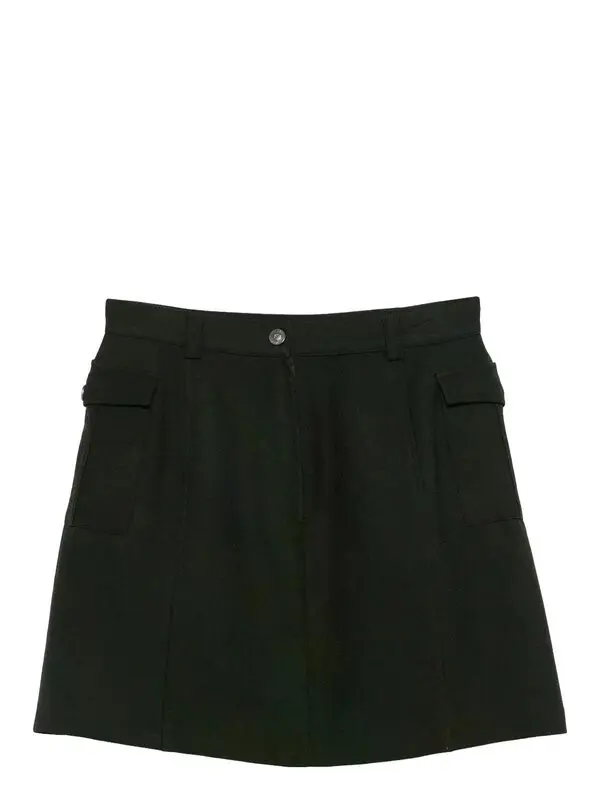 Versace 1990s Cady Mini Skirt - Green