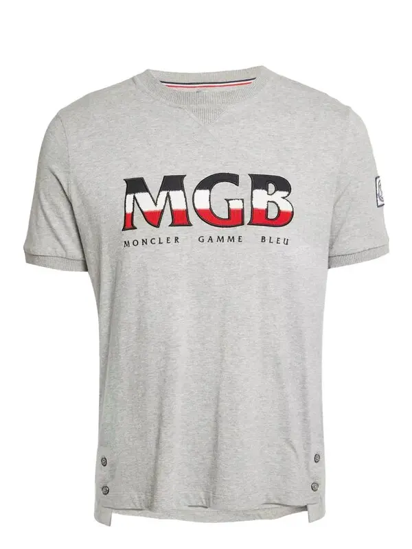 Moncler 2024 Logo-appliqué T-shirt - Grey