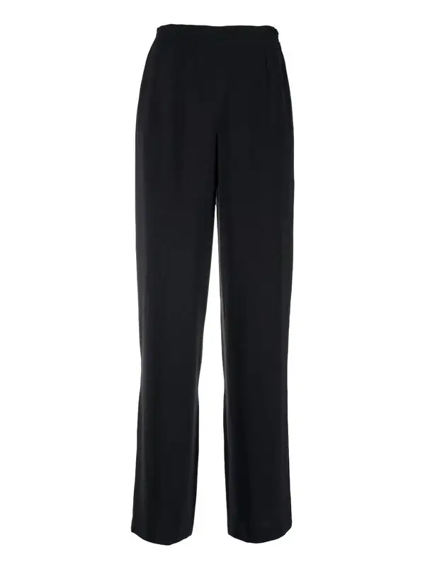 Giorgio Armani 1990s High-waisted Wide-leg Trousers - Black