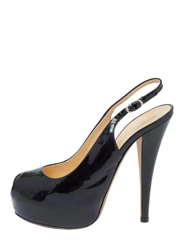 GIUSEPPE ZANOTTI 140mm Platform Slingback Sandals - Black