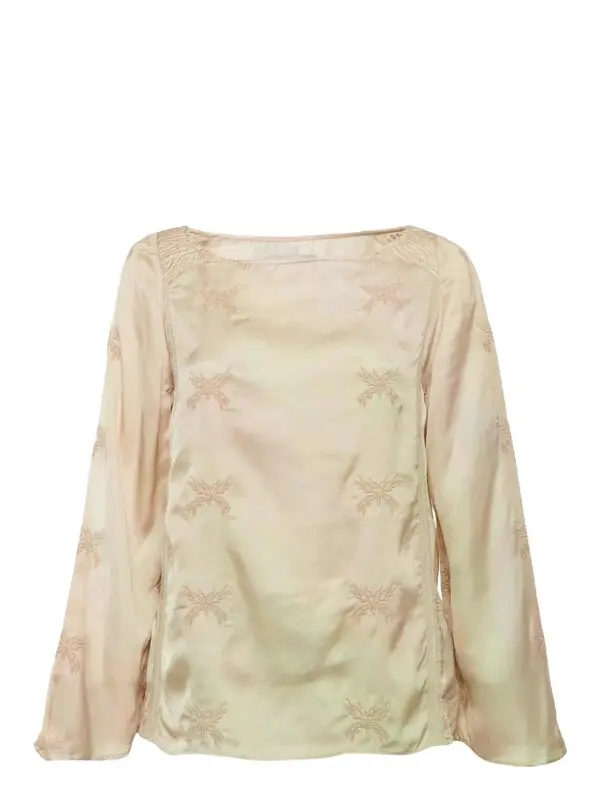 Zadig&Voltaire Embroidered Bell-sleeve Blouse - Neutrals