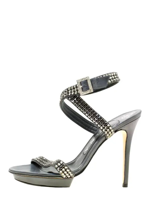 GINA 120mm Crystal-embellished Sandals - Black