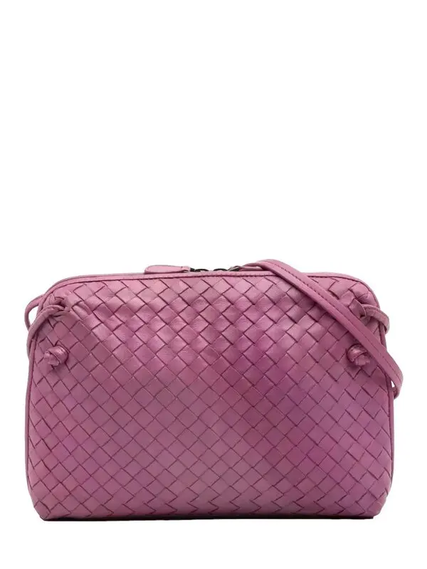 Bottega Veneta Pre-owned Nappa Intrecciato Nodini Crossbody Bag - Pink