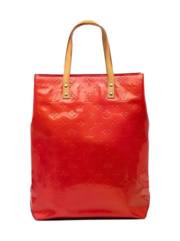 LOUIS VUITTON 2001 Monogram Vernis Reade Mm Tote Bag - Red