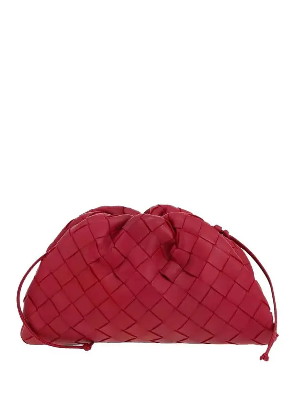 Bottega Veneta Intrecciato Pouch Clutch Bag - Red