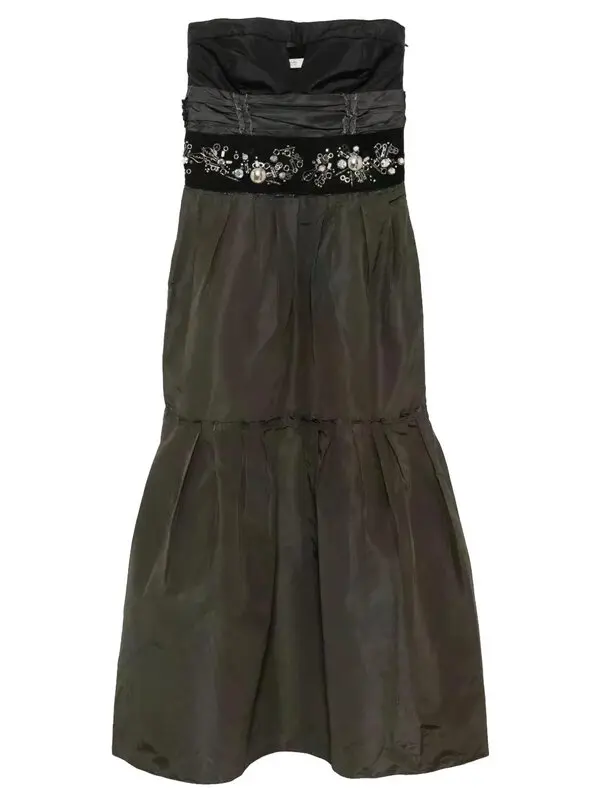Prada 2006 Bead-embellished Dress - Black