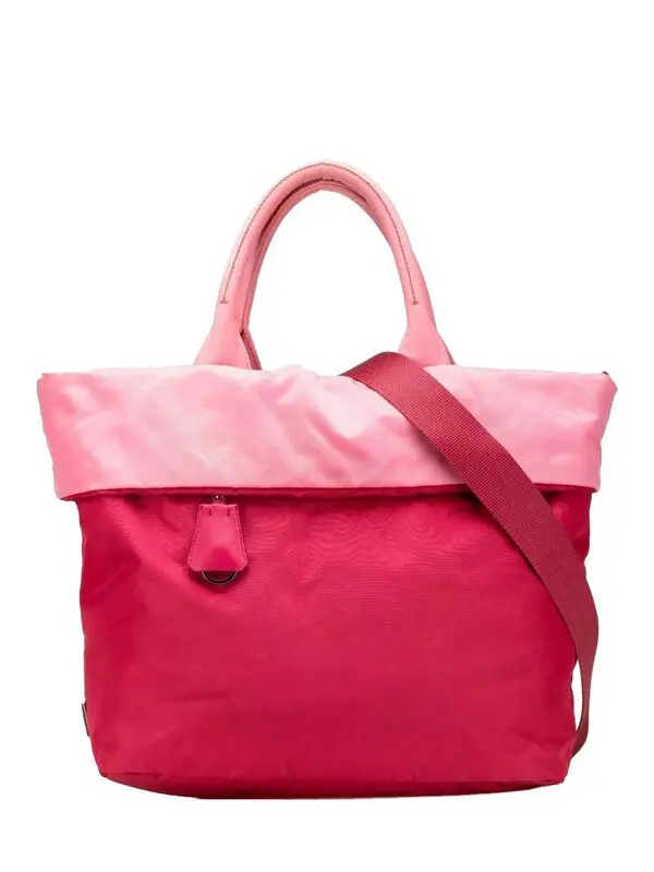 Prada Tessuto Reversible Satchel - Pink