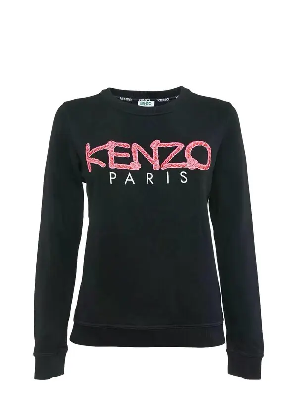 Kenzo Logo-embroidered Sweatshirt - Black