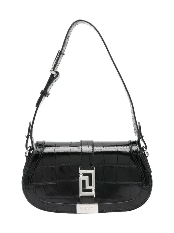 Versace Greca Goddess Shoulder Bag - Black