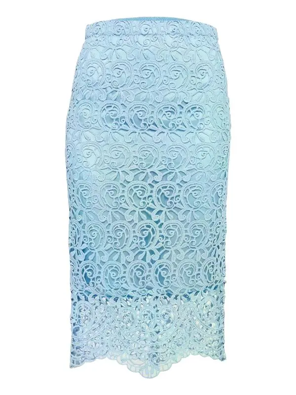 Burberry Floral-lace Skirt - Blue
