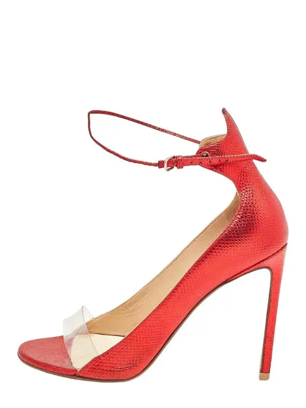 FRANCESCO RUSSO Ankle-strap Leather Pumps - Red