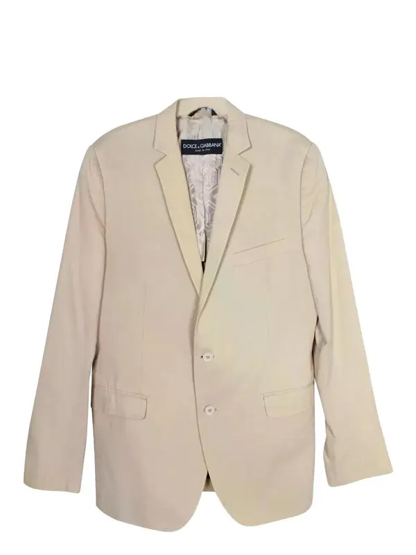 Dolce & Gabbana Single-breasted Cotton Blazer - Neutrals