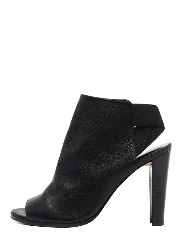 STUART WEITZMAN Peep-toe Leather Boots - Black