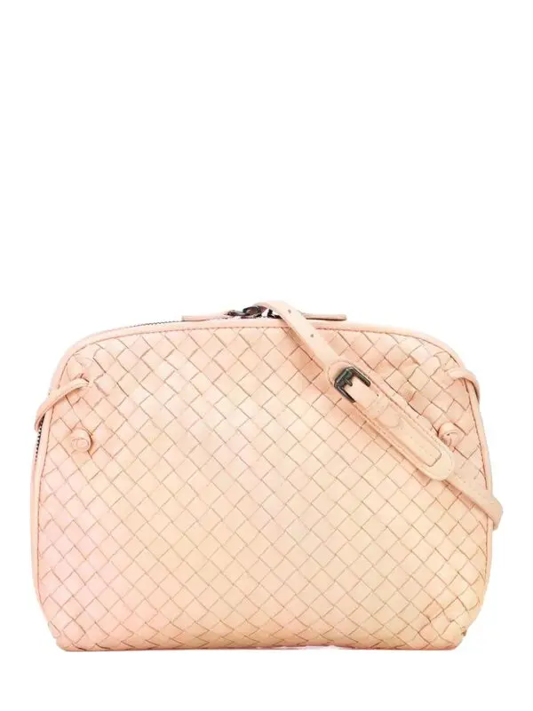 Bottega Veneta Nappa Intrecciato Nodini Crossbody Bag - Pink