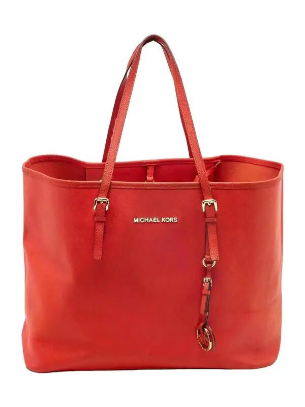 Michael Kors Leather Tote Bag - Red