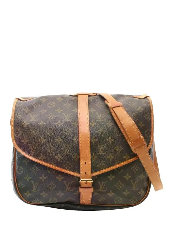 LOUIS VUITTON 1987 Saumur 35 Handbag - Brown