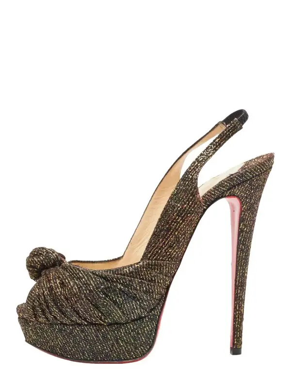 CHRISTIAN LOUBOUTIN 145mm Slingback Knotted Pumps - Black