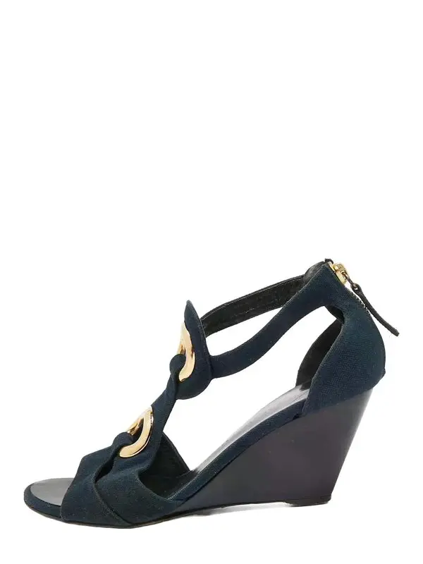 GIUSEPPE ZANOTTI 90mm Wedge Sandals - Blue