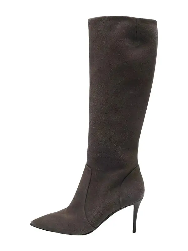 GIUSEPPE ZANOTTI Pointed-toe Knee-high Boots - Grey