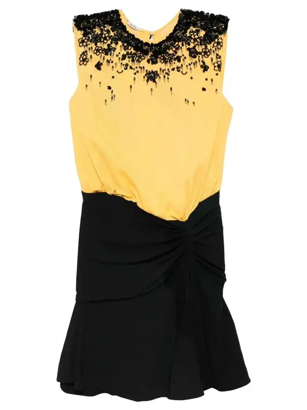 Miu Miu Beaded Dress - Yellow