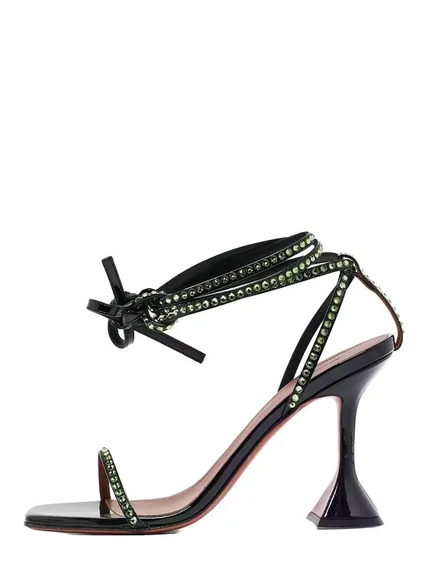 Amina Muaddi 95mm Crystal-embellished Sandals - Black