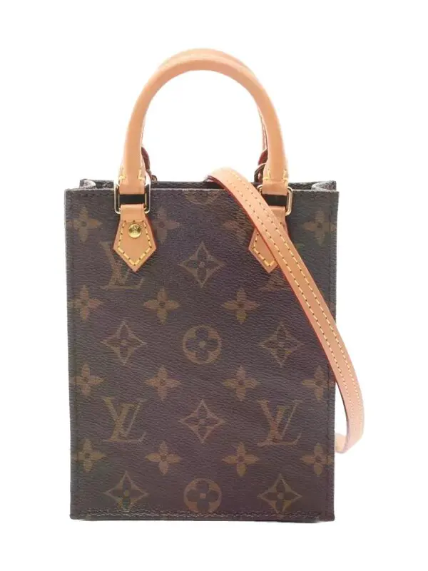 LOUIS VUITTON Petite Sac Plat Tote Bag - Brown