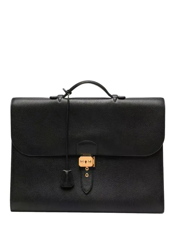 Hermès Sac À Dépêches Leather Bag - Black
