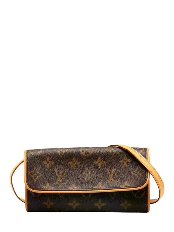 LOUIS VUITTON Monogram Pochette Twin Pm Crossbody Bag - Brown