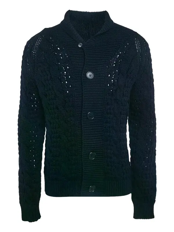 Prada Cable-knit Cardigan - Blue