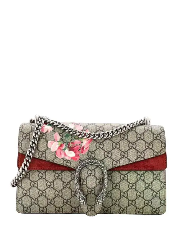 Gucci Dionysus Blooms Print Gg Coated Canvas Shoulder Bag - Neutrals