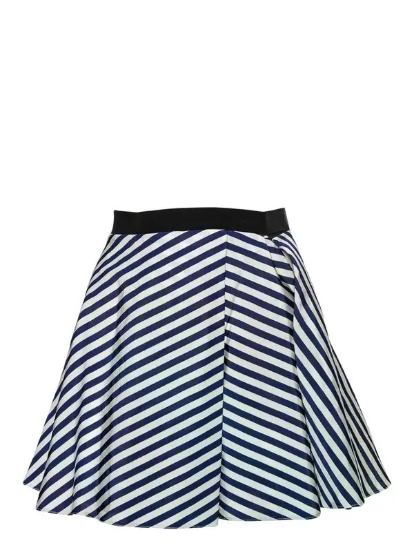 Balenciaga Striped Mini Skirt - Navy